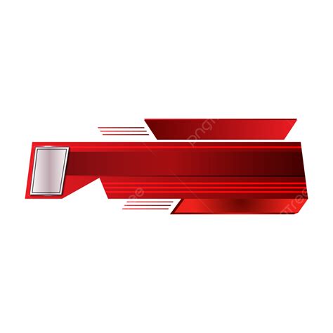 Shiny Red Title Bar Label Banner Lower Third Bar Label Banner Lower