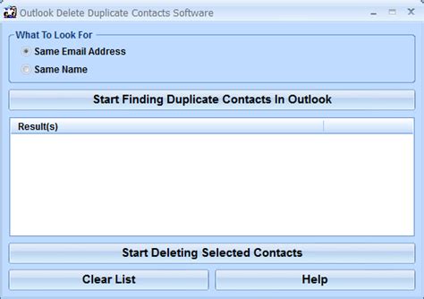 Outlook Delete Duplicate Contacts Software