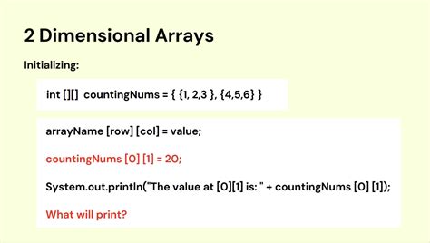 Solved 2 Dimensional Arrays A Two Dimensional Array Is An