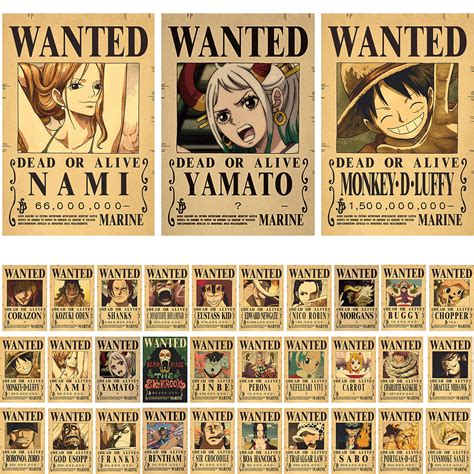 Printable One Piece Wanted Posters