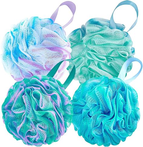 Bath Shower Loofah Sponge 75gpcs Mesh Pouf Body Shower Scrubber