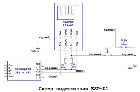 Схема подключения Esp 01