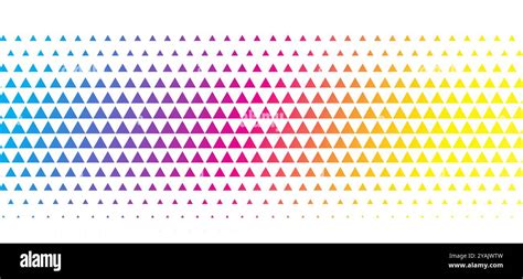 geometric style cmyk colors triangle pattern banner design vector stock