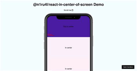 React In Center Of Screen React Dom Demo Codesandbox