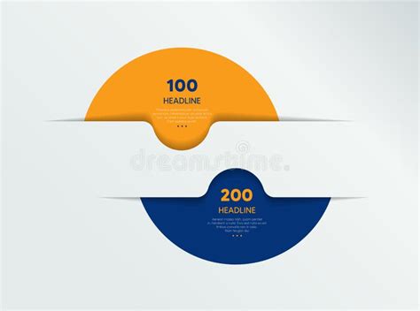 two elements banner 2 steps design chart infographic step by step number option layout