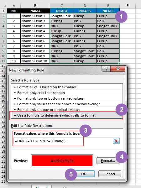 Cara Mewarnai Cell Dengan Rumus Excel Kelas Excel