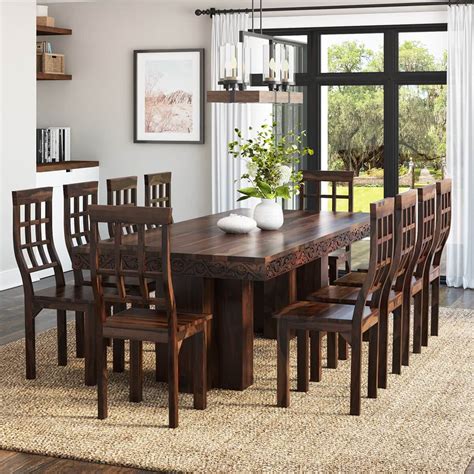 Rustic Solid Wood Dining Table Foxcroft Reclaimed Dining Table