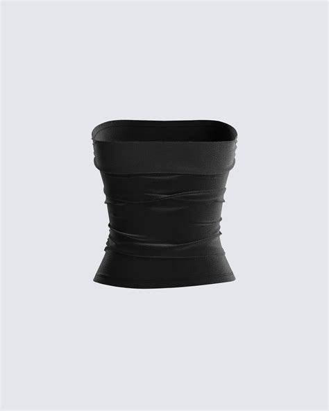 Ayla Black Velvet Tube Top Black Tube Top Tube Top Outfits Tube Top