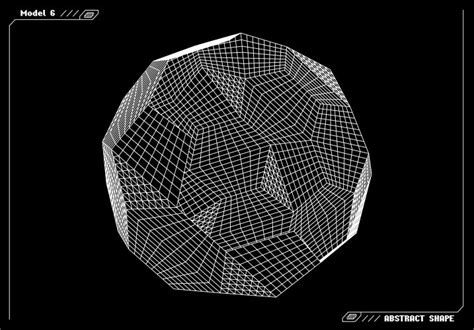 Abstract 3d Wireframe Shape Or Basic Element Vector Image