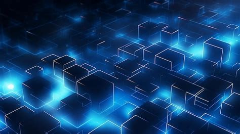 Premium Ai Image Blue Tech Abstraction