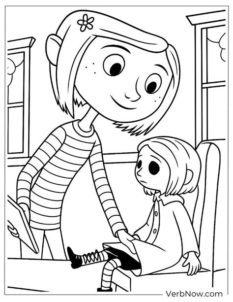 Coraline With Another Girl Coraline Coloring Pages Coraline And The