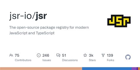 Github Jsr Iojsr The Open Source Package Registry For Modern