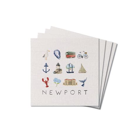 Newport Icons Coaster Set Rustic Marlin