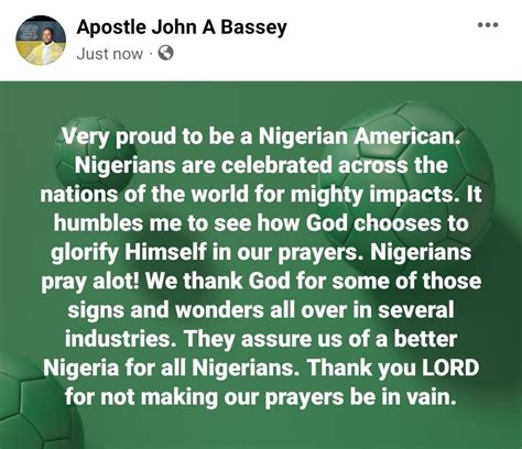 Dr John A Bassey Posted On Linkedin