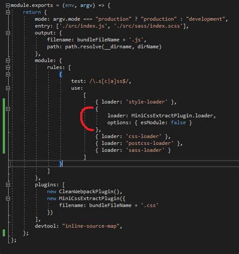 Webpack Postcss Loader 사용 시 Export Default Imported As Content