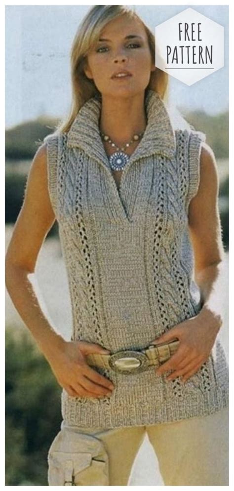 Sleeveless Pullover Free Pattern
