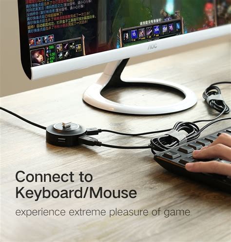 Ugreen Usb Hub 4 Port Usb 2 0 Splitter Switch With Micro Usb Charging Port For Imac Computer