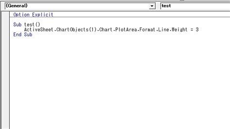 Excel Vba グラフのプロットエリアの枠線の太さを変更する Plotarea、formatlineweight ｜ リリアのパソコン学習記