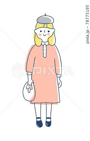 ワンピースを着た女の子のイラスト素材 78775195 PIXTA