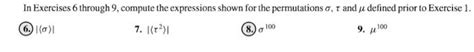 Solved In Exercises 6 Through 9 Compute The Expressions