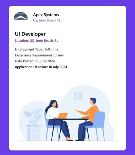 Job Zapper On Linkedin Ui Developer Apex Systems Juno Beach Fl