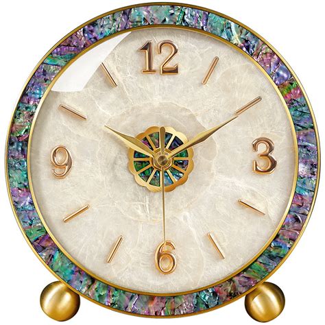 2024 New Modern Light Luxury High End Sitting Clock Brass Shell Living