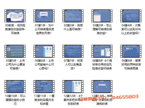 可转债实操投资系统课免费领取 创客小站