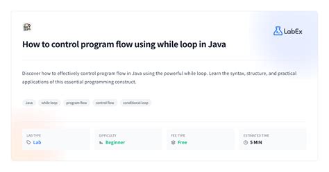 How To Control Program Flow Using While Loop In Java Labex