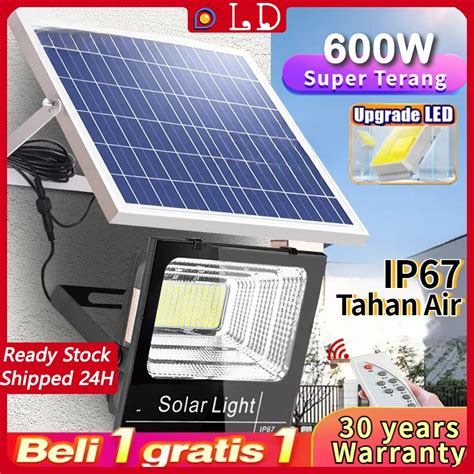 Jual COD New Lampu Sorot Solar Cell 600 Watt Lampu Led Tenaga Matahari Lampu Panel Surya