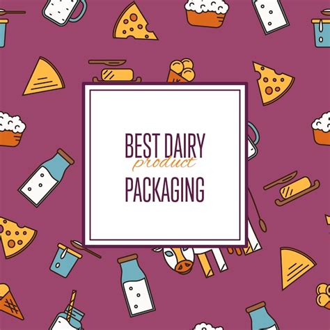 Premium Vector Best Dairy Product Seamless Pattern