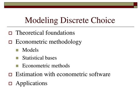 Ppt Discrete Choice Modeling Powerpoint Presentation Free Download