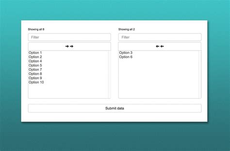 Bootstrap Dual List Box librería jquery Fernanda WR