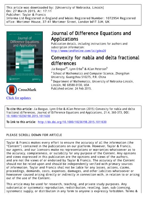 Pdf Convexity For Nabla And Delta Fractional Differences
