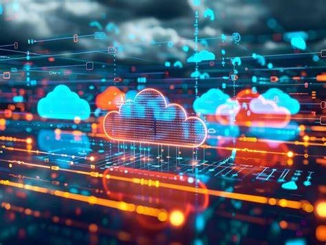 Premium Photo A Dynamic Depiction Of Cloud Network Topology Showcases Connected Nodes And