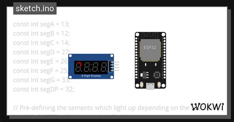 7 Segment Display Esp32 Test Wokwi Esp32 Stm32 Arduino Simulator