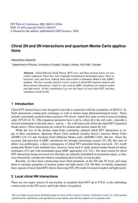 Pdf Chiral 2n And 3n Interactions And Quantum Monte Carlo Applications