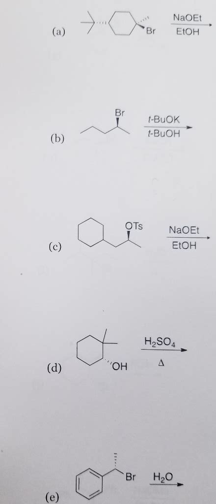 Solved Draw All Possible Organic Products For Each Of The