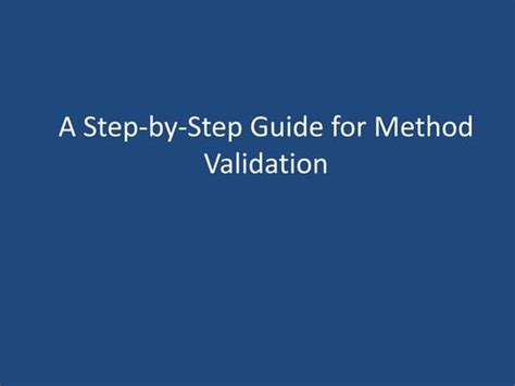 Method Validation