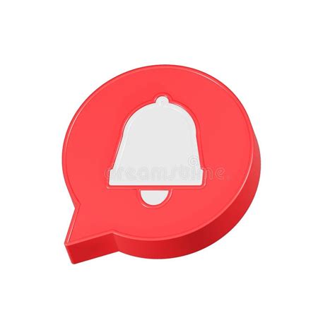 3d Red Danger Attention Bell Or Emergency Notifications Alert On Rescue Warning Stock