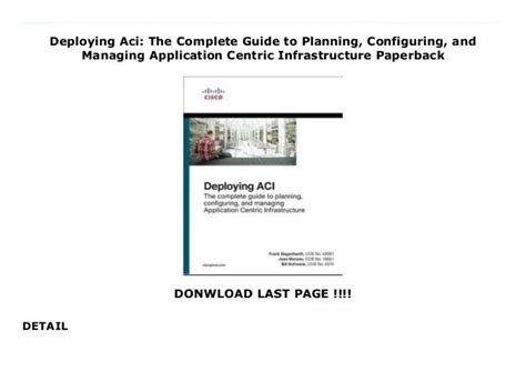 Deploying Aci The Complete Guide To Planning Configuring And Managing Application Centric