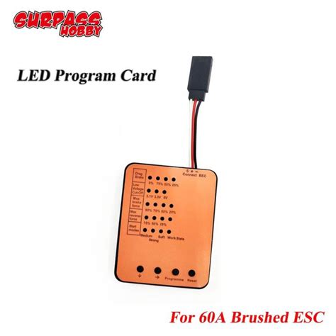 SURPASS HOBBY LED Program Card Brushed Motor ESC Electronic Speed Controller Programmer For 60A