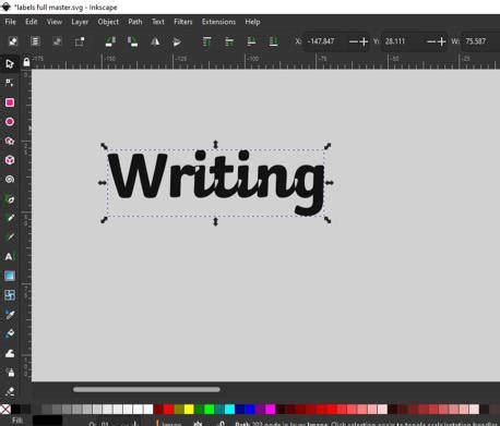 Gaps In Writing R Inkscape