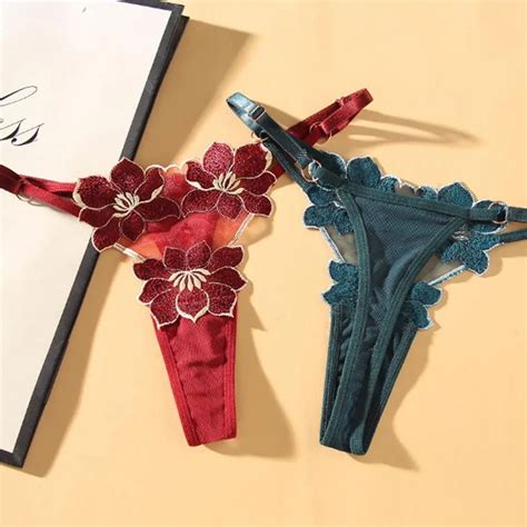 Дышащее нижнее белье для девочек тонкий пояс с вышивкой прозрачные женские трусики стринги с