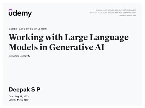 Deepak S P On Linkedin Udemy Course Completion Certificate