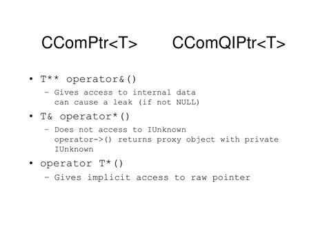 PPT Traps And Pitfalls For VC6 ATL C PowerPoint Presentation