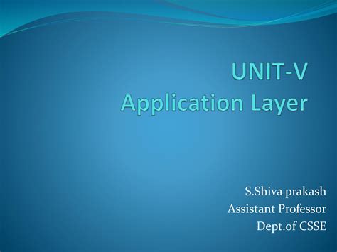 Solution Unit V Application Layer Studypool