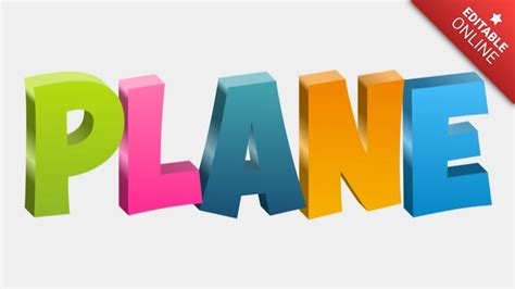 Plane Text Effect Generator