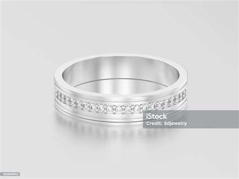 3d 일러스트 화이트 골드 또는 실버 약혼 결혼 반지 다이아몬드 반지 반사와 그림자 0명에 대한 스톡 사진 및 기타 이미지 0명 결혼식 굴절 Istock