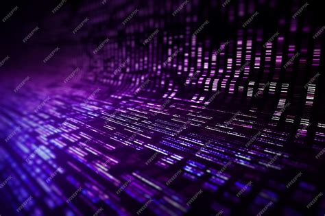 Premium Photo Generative Ai Image Of Abstract Technology Background With Purple Binary Code Data