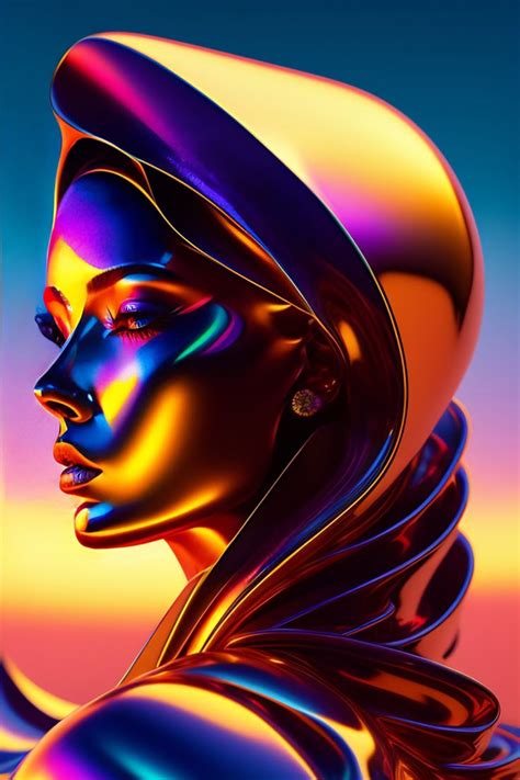 Золотая девушка Искусство сюрреализма Гиперреализм Лицо